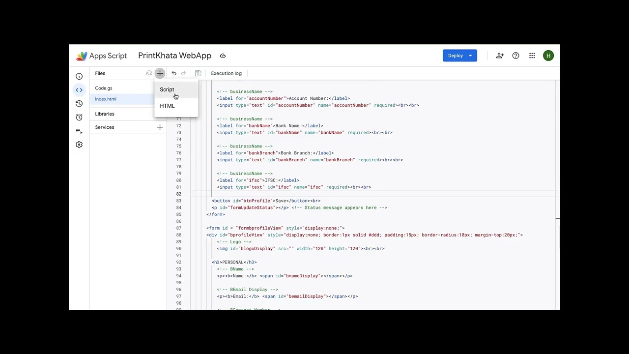 01. Invoice WebApp Bootcamp | Business Profile HTML, CSS, Java Script ...