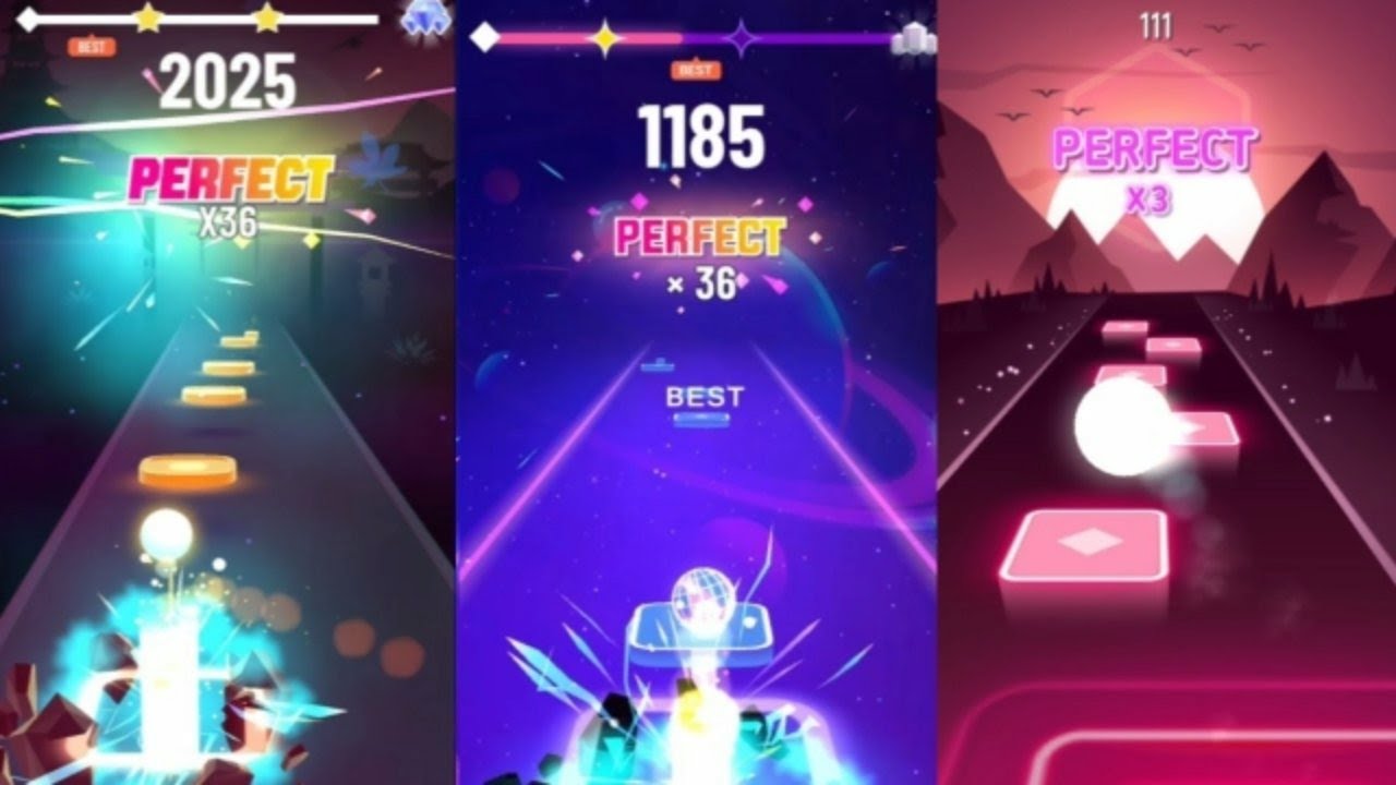 Color Hop 3D VS Hop Ball 3 VS Tiles Hop - YouTube