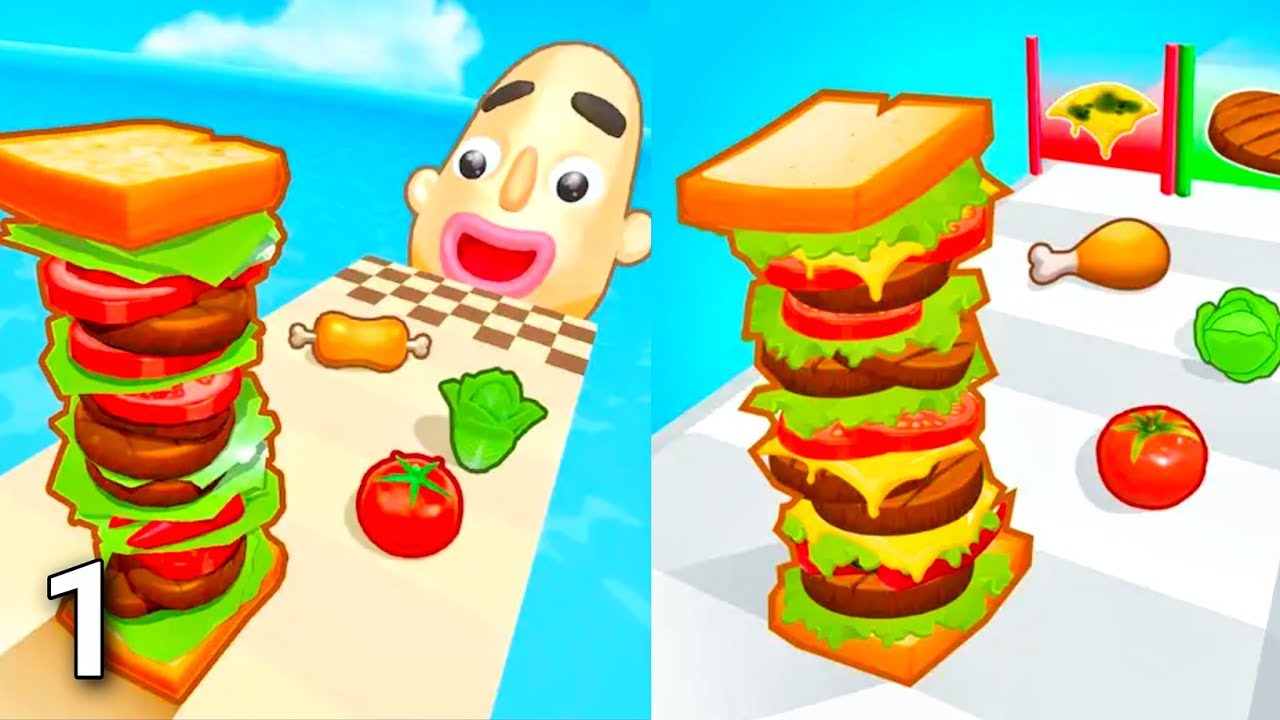 Sandwich Runner vs Sandwich Run Race Speedrun Gameplay Part 1 - YouTube