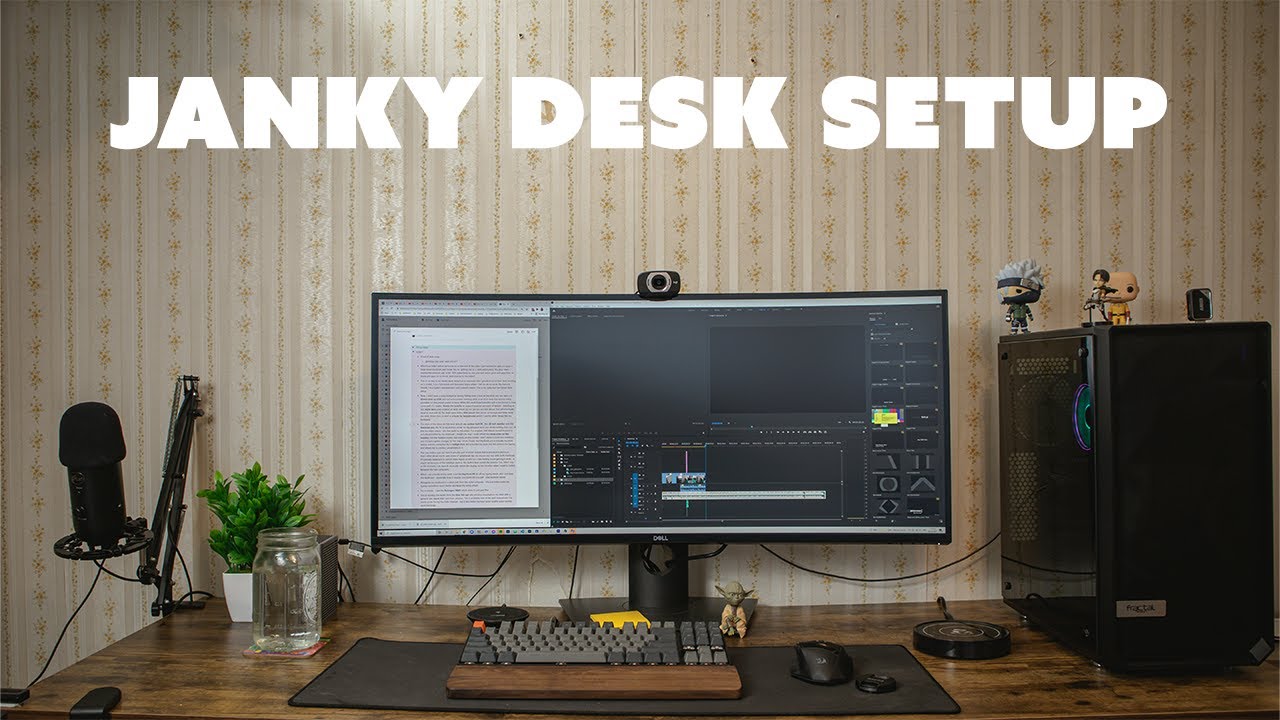 My Janky but Functional Desk Setup - YouTube