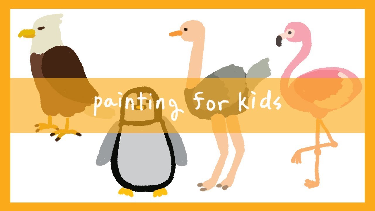 4 animal Drawing & Painting for Kids(동물 그리기) - YouTube