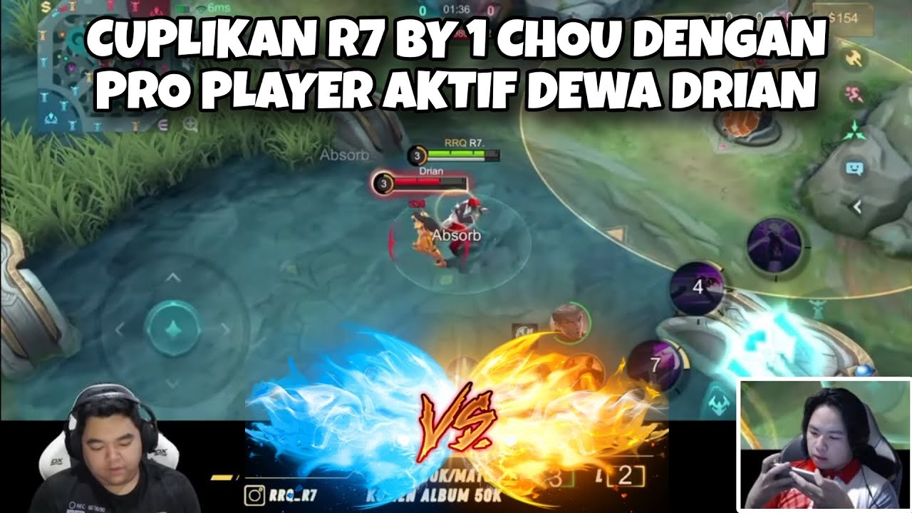 CUPLIKAN R7 BY 1 CHOU DENGAN PRO PLAYER AKTIF DEWA DRIAN #mlbb # ...