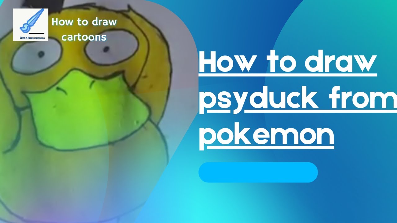 How to draw psyduck from pokemon - YouTube