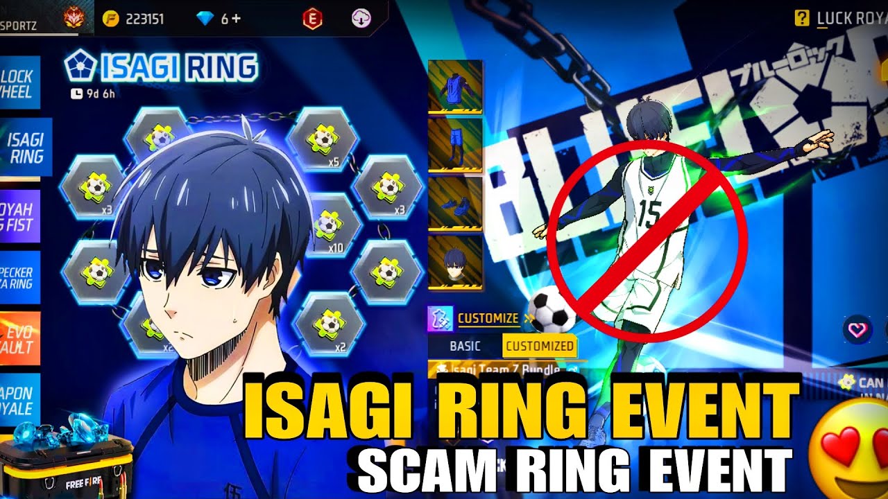 ISAGI RING EVENT FREE FIRE 💎 | NEW ISAGI BUNDLE FREE FIRE 😍 | FREE FIRE ...