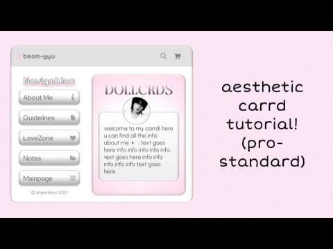 tutorial on this aesthetic pro-standard carrd! - © angeidiarys - YouTube