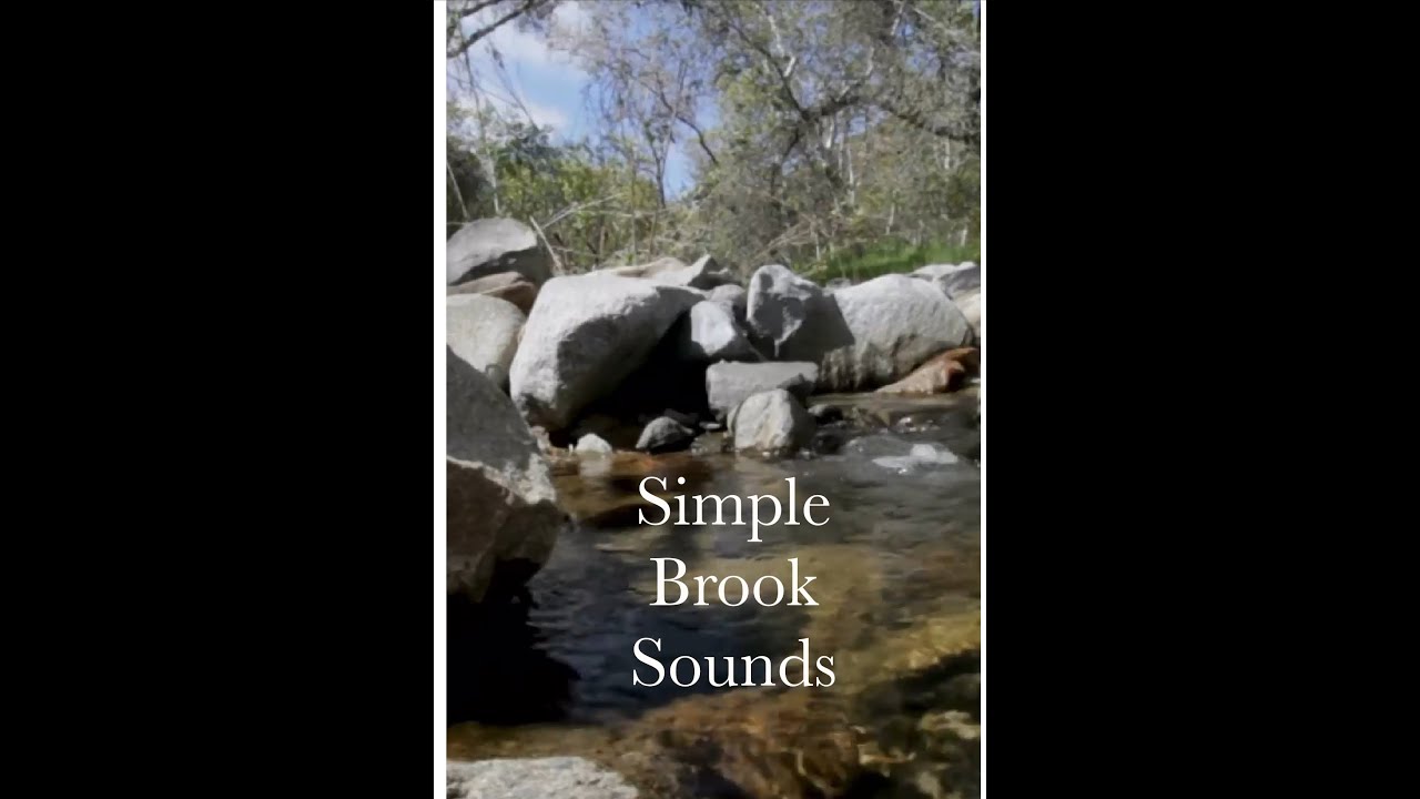 Simple Brook Sounds#relaxing #flowingwatersound - YouTube