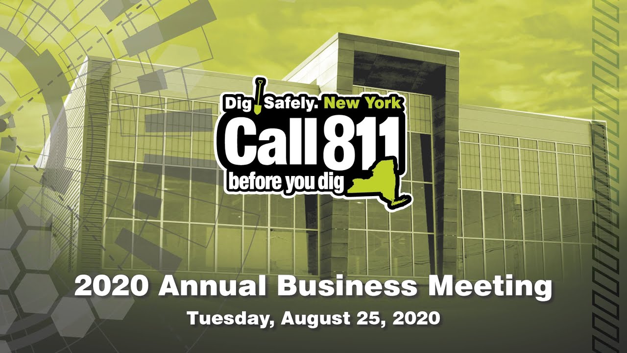 Dig Safely New York - Annual Meeting 2020 - YouTube