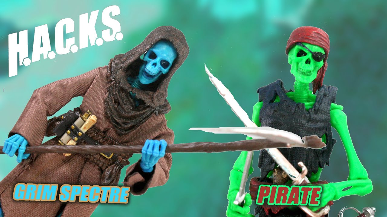 Epic H.A.C.K.S. 6" Pirate & Grim Spectre Skeletons Unboxing & Review ...