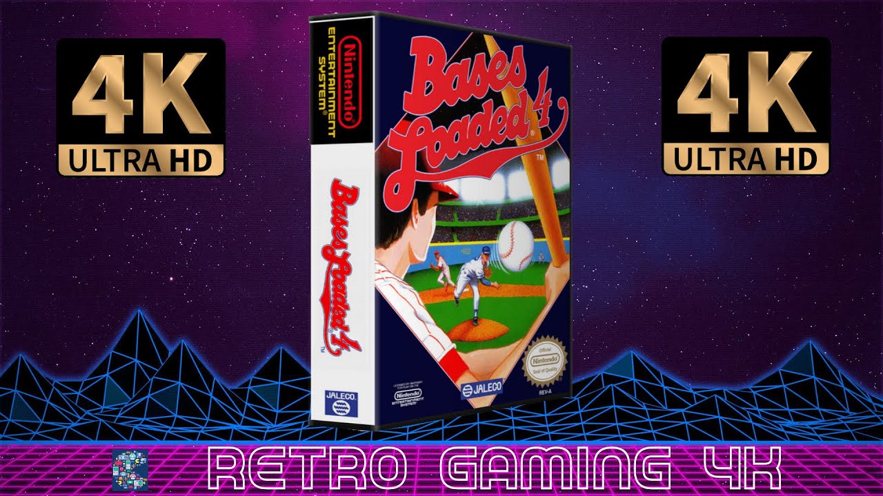 Bases Loaded 4 (1991) Nintendo NES retro video game intro / demo 4K ...