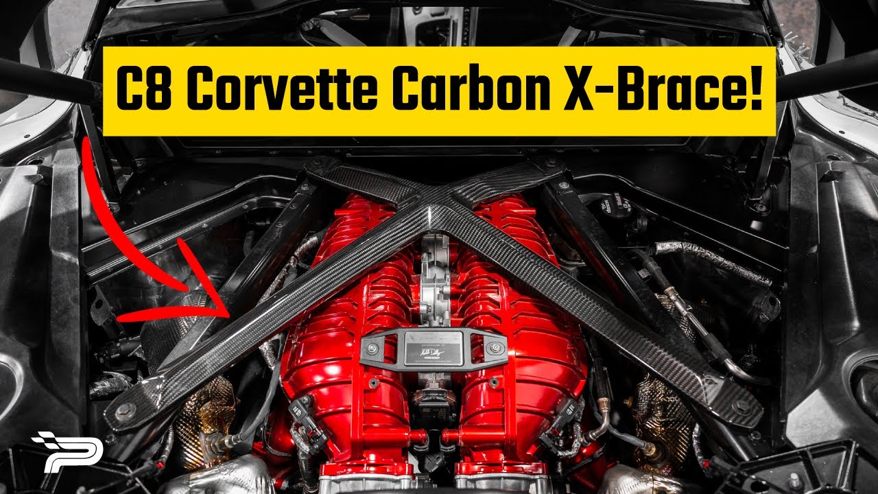 C8 Corvette Carbon Fiber X Brace - Paragon Performance - YouTube