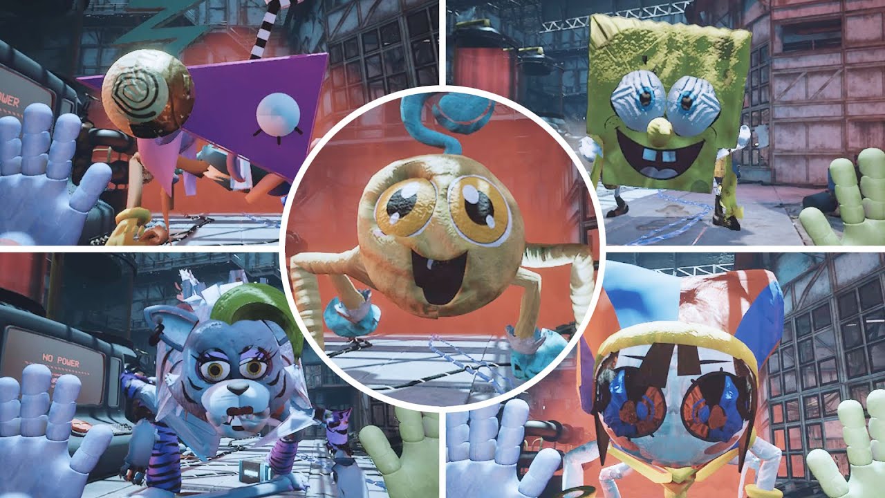 Poppy Playtime Chapter 3 - All Bosses Over Catnap Jumpscare (Zooble ...