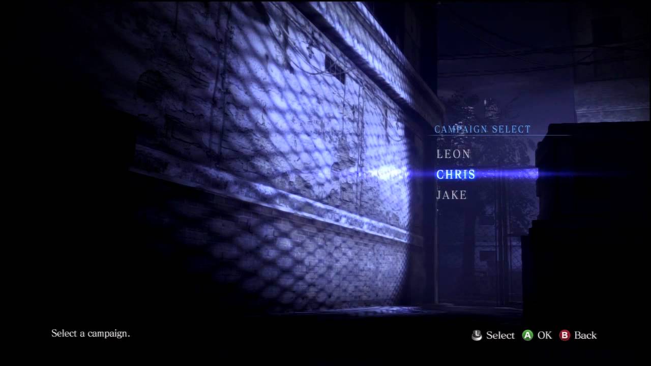 Resident Evil 6 Demo- Main Menu (Options & Animations) - YouTube