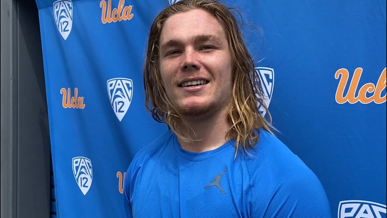 UCLA RB Carson Steele after spring practice 4/25 - YouTube