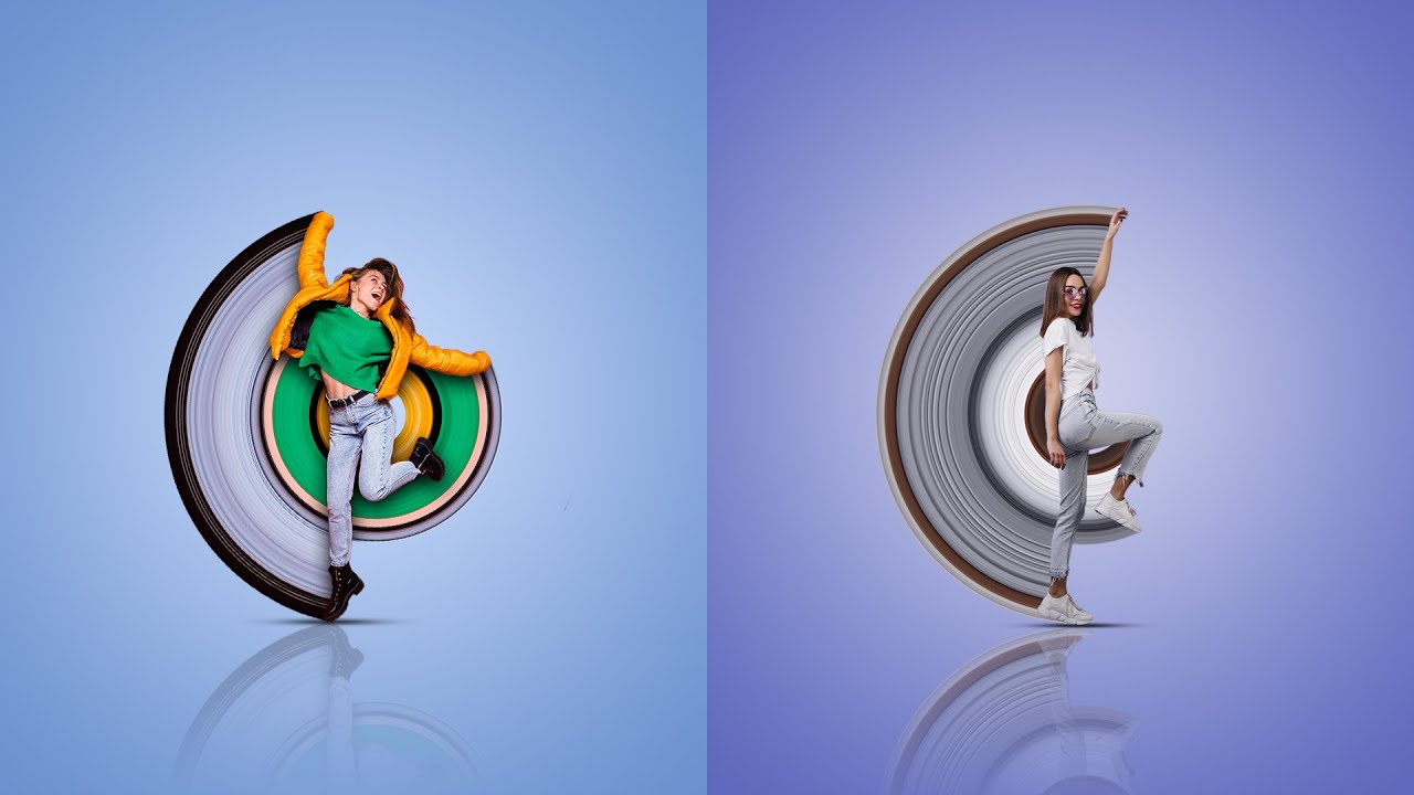 How To Make Circular Pixel Stretch Effect In Photoshop | Graphic Design ...