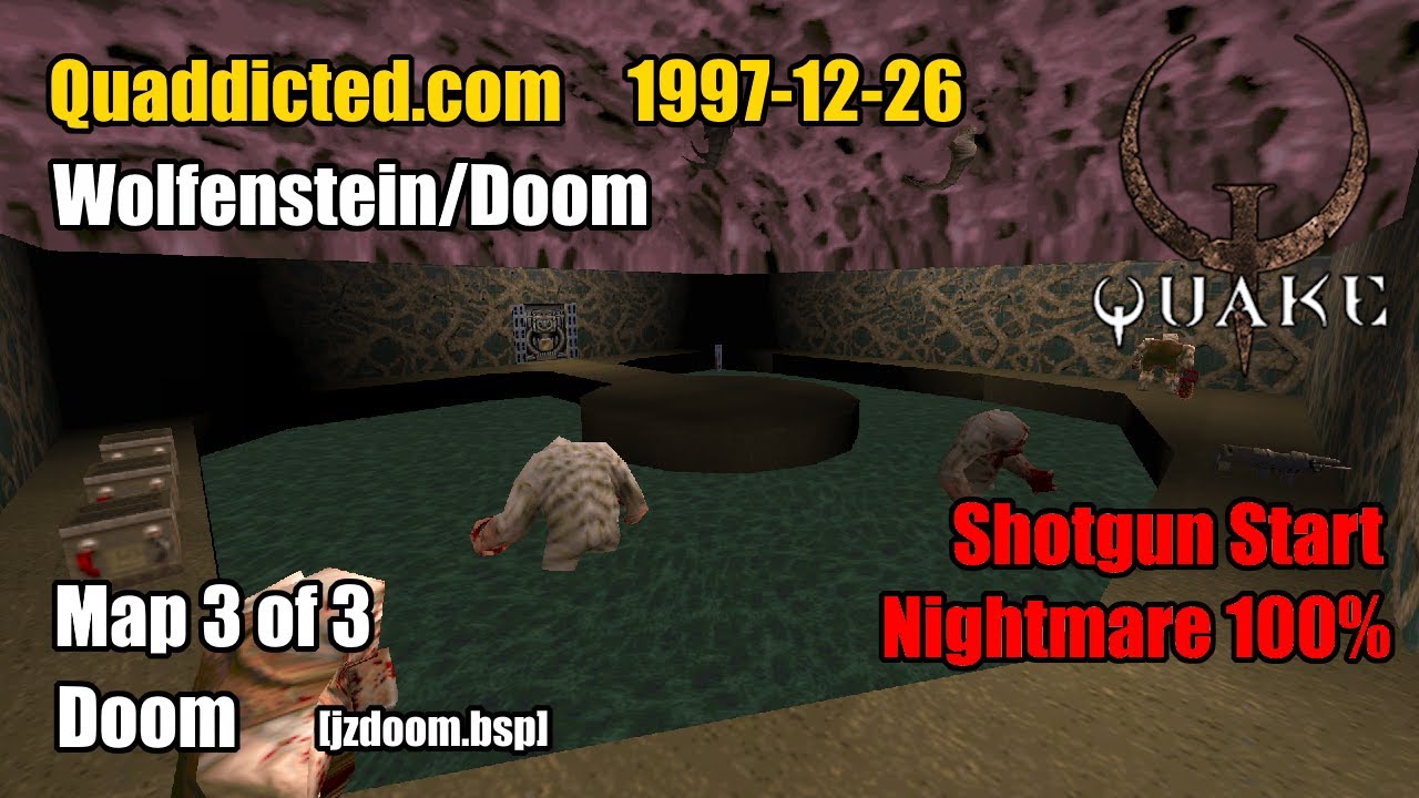 Quaddicted - 1997-12-26: jzspq.zip - Doom [jzdoom.bsp] (Nightmare 100% ...