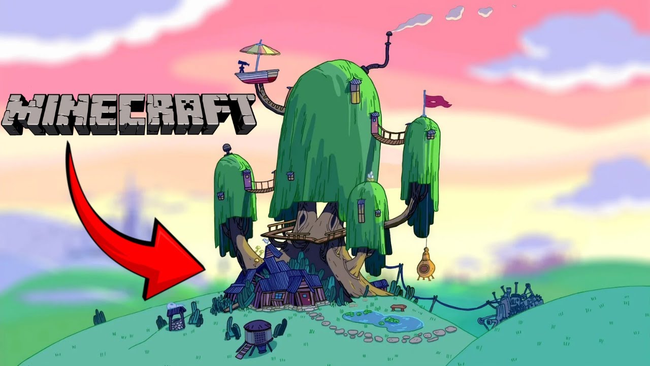 I Built The Adventure Time Treehouse in Minecraft - YouTube