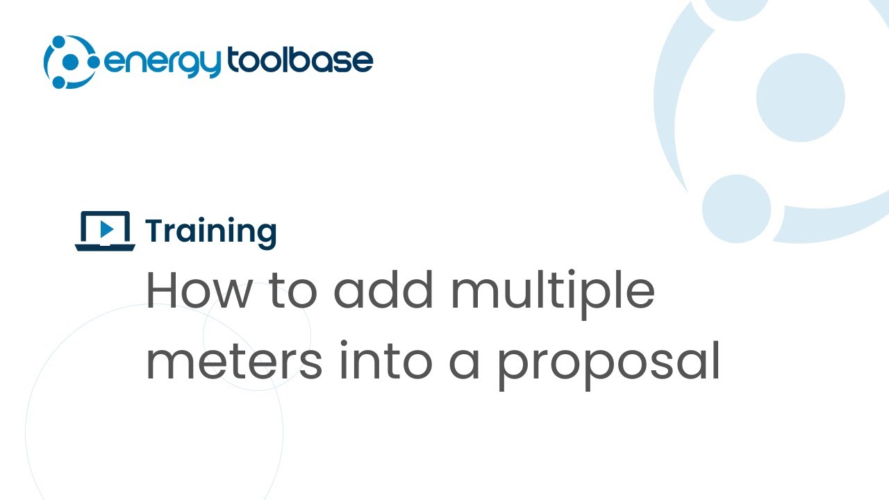 How to add multiple meters into a proposal - YouTube