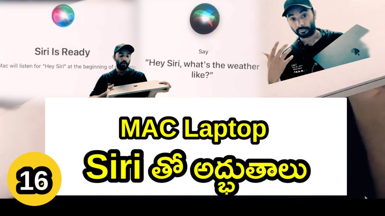 #macbook Mac Tutorial For Beginners In Telugu || How to use SIRI in mac laptop? || Chapter 16 ...