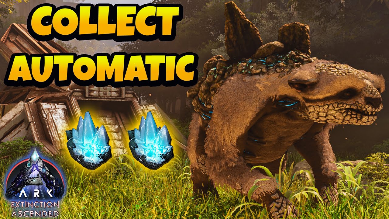 How to Collect Gacha Crystal Automatically ARK Ascended - YouTube