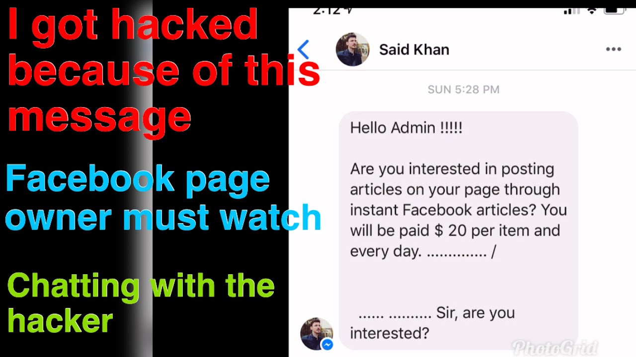 Chatting with the hacker/Scammer|Facebook Page Hacker|Warning to all ...