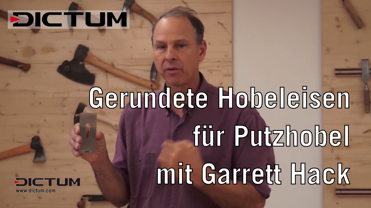 Schärfen mit Garrett Hack - Gerundete Hobeleisen für Putzhobel schärfen - Tutorial Video - YouTube