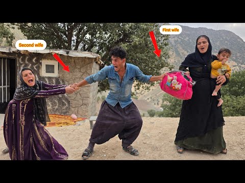 Shock to husband; first wife decides to leave home due to second wife's bad behavior