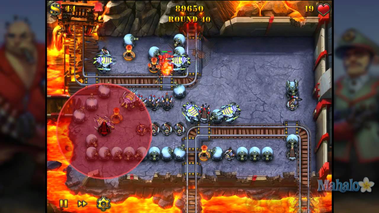 Fieldrunners: LavaFlow Walkthrough pt 2 - YouTube
