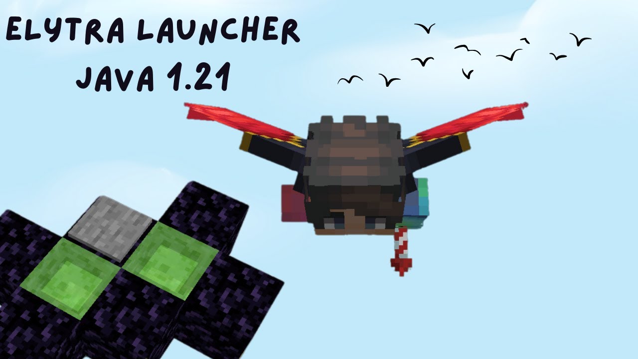 Easy Redstone ELYTRA LAUNCHER Minecraft Java + Bedrock 1.21 - YouTube