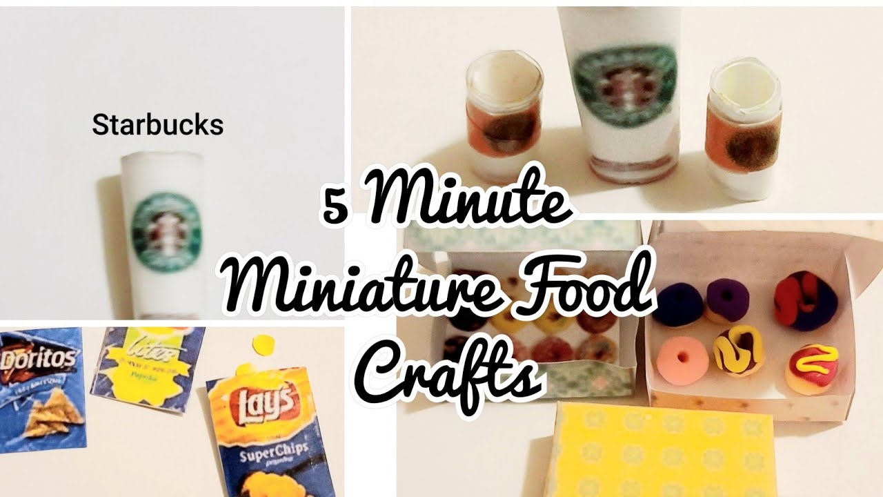 5 MINUTE MINIATURE FAST FOOD CRAFTS FOR BARBIE DOLL'S- KIDS CRAFTS ...