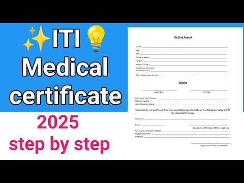 ITI admission medical certificate download// medical certificate report ...