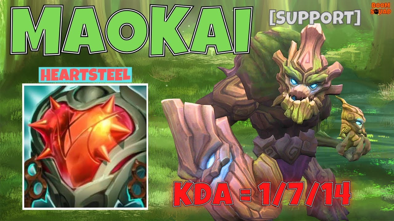 Heartsteel on Maokai Support?! YOU KNOW IT!!! | KDA = 1/7/14 | ft. Iverndimensional - YouTube