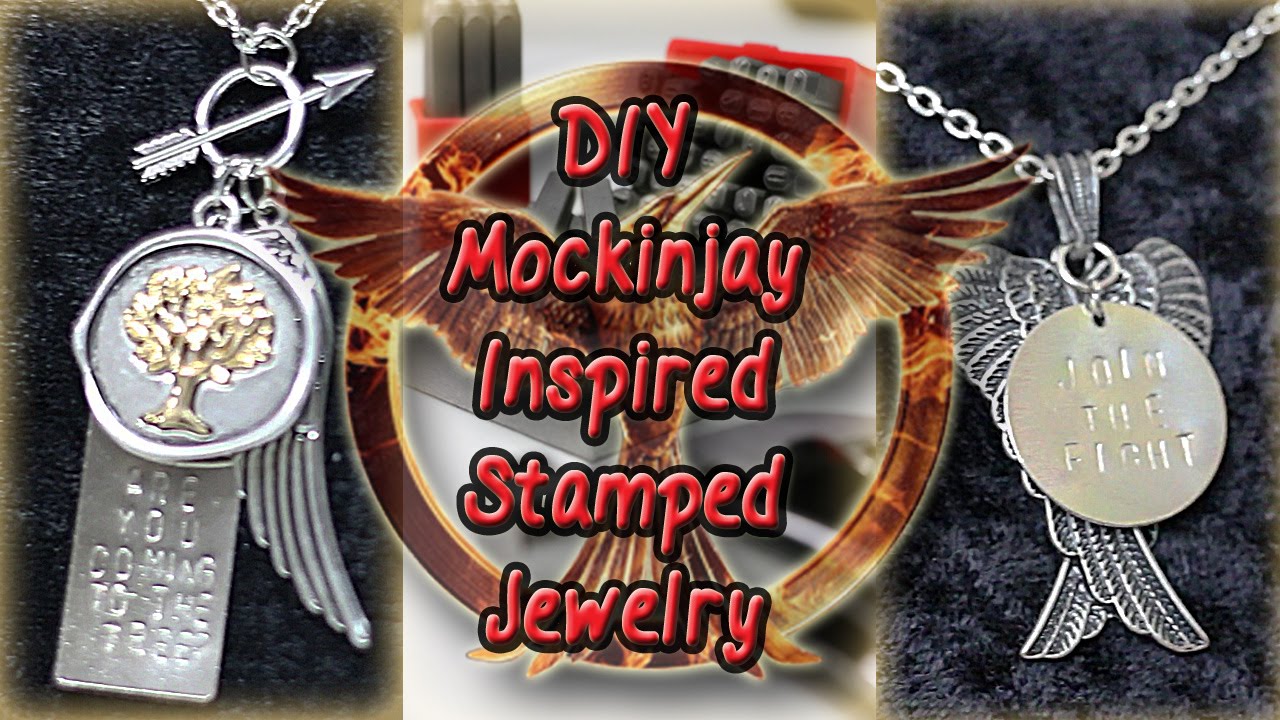 DIY Hunger Games Mockingjay Stamped Jewelry - YouTube