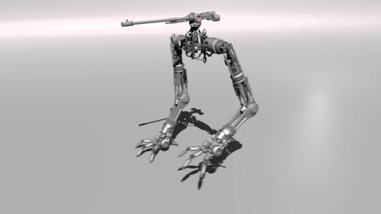 Biped Mech Walk Cycle - YouTube