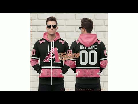 Arizona Diamondbacks Breast Cancer 3D Zip Up Hoodie Pink