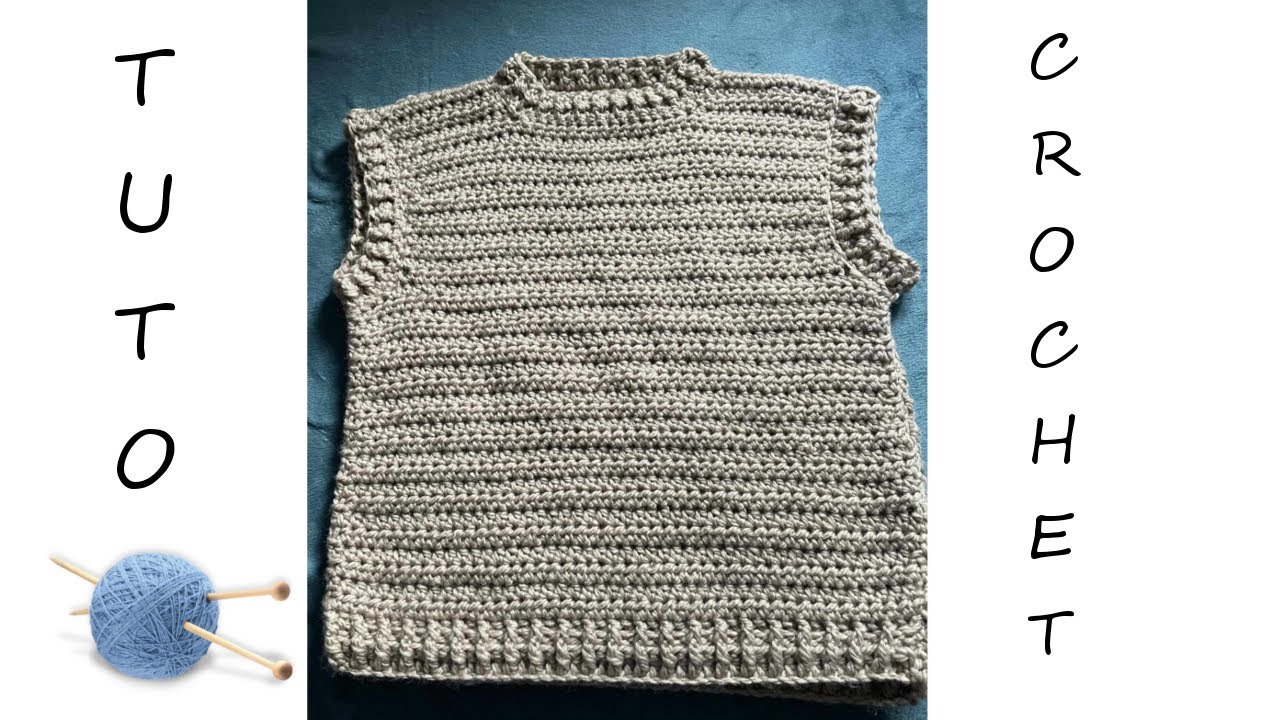 TUTO CROCHET Comment faire un débardeur taille S à L - YouTube