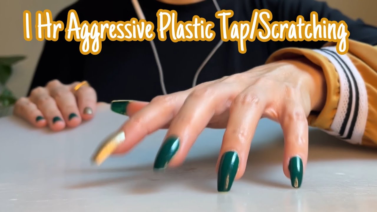 ASMR * 1 Hour Plastic Tapping for Sleep * Scratching * No Talking ...