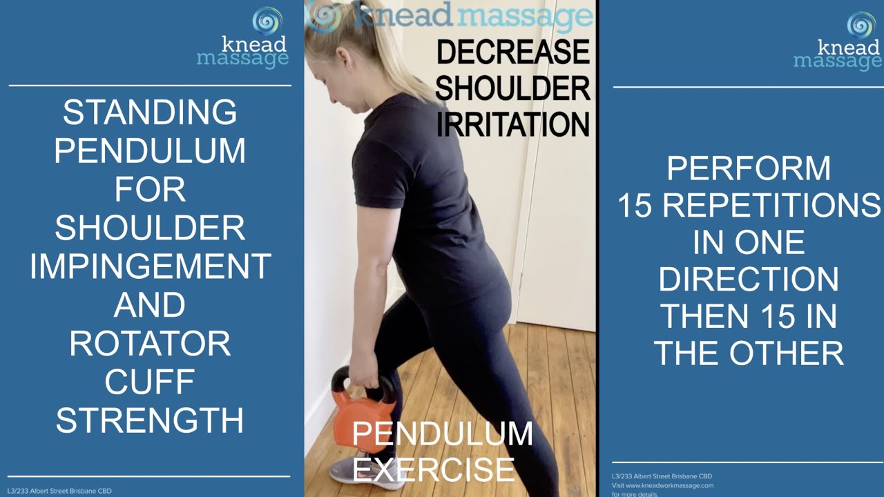 Myotherapy Brisbane - Pendulum Exercise for Shoulder Impingement - YouTube