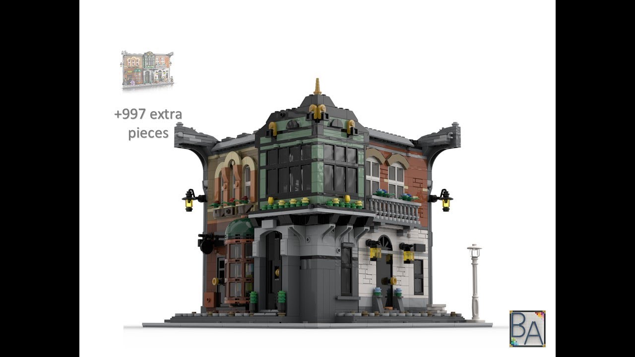 LEGO MOC 221B Baker Corner Street Modification of Set 10351 - YouTube