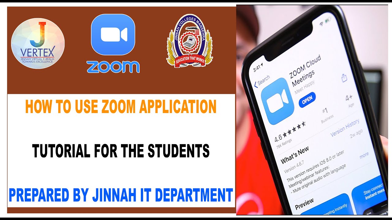 How To Use Zoom Tutorial for the Students by Jinnah IT Department - YouTube