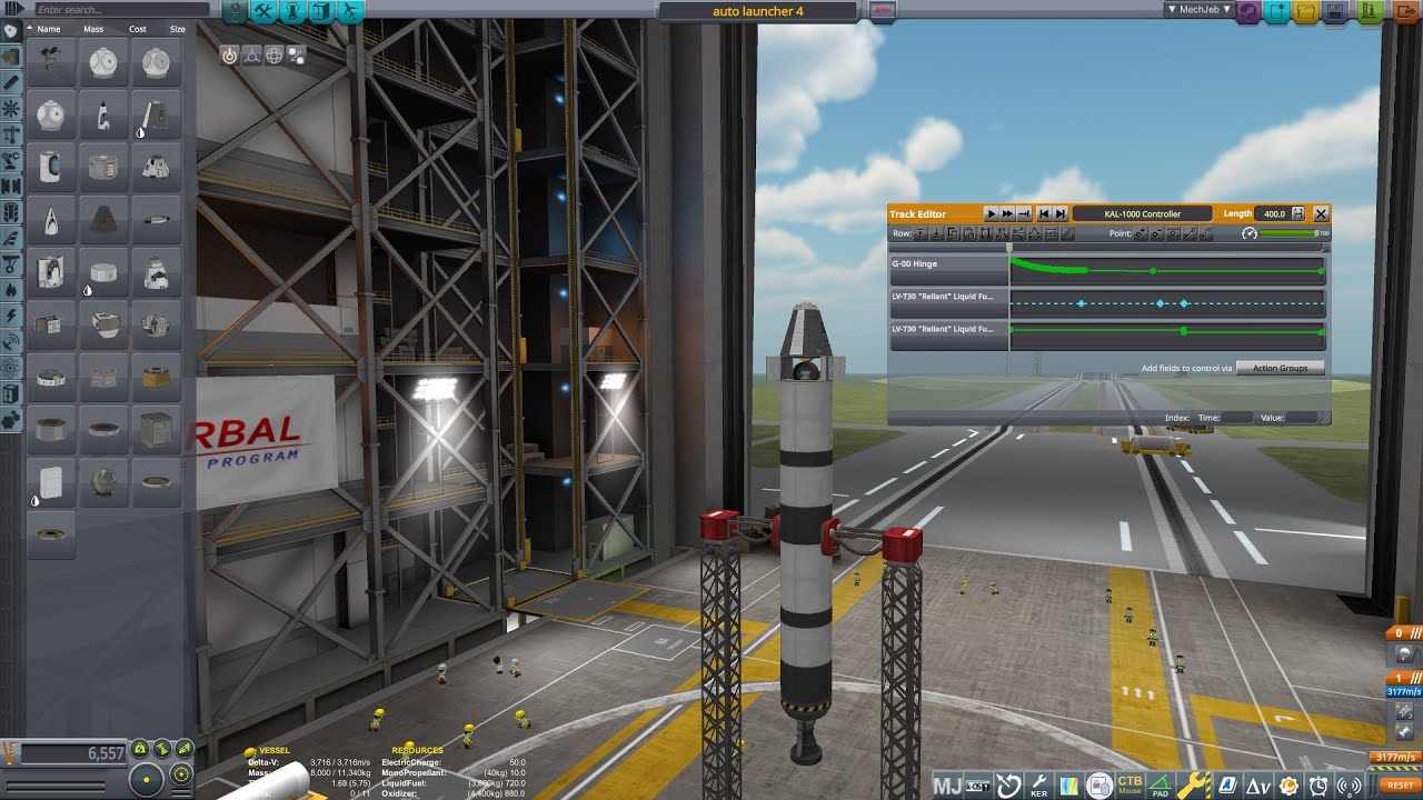 KSP: launch a rocket to precise orbit using the KAL-1000 - YouTube
