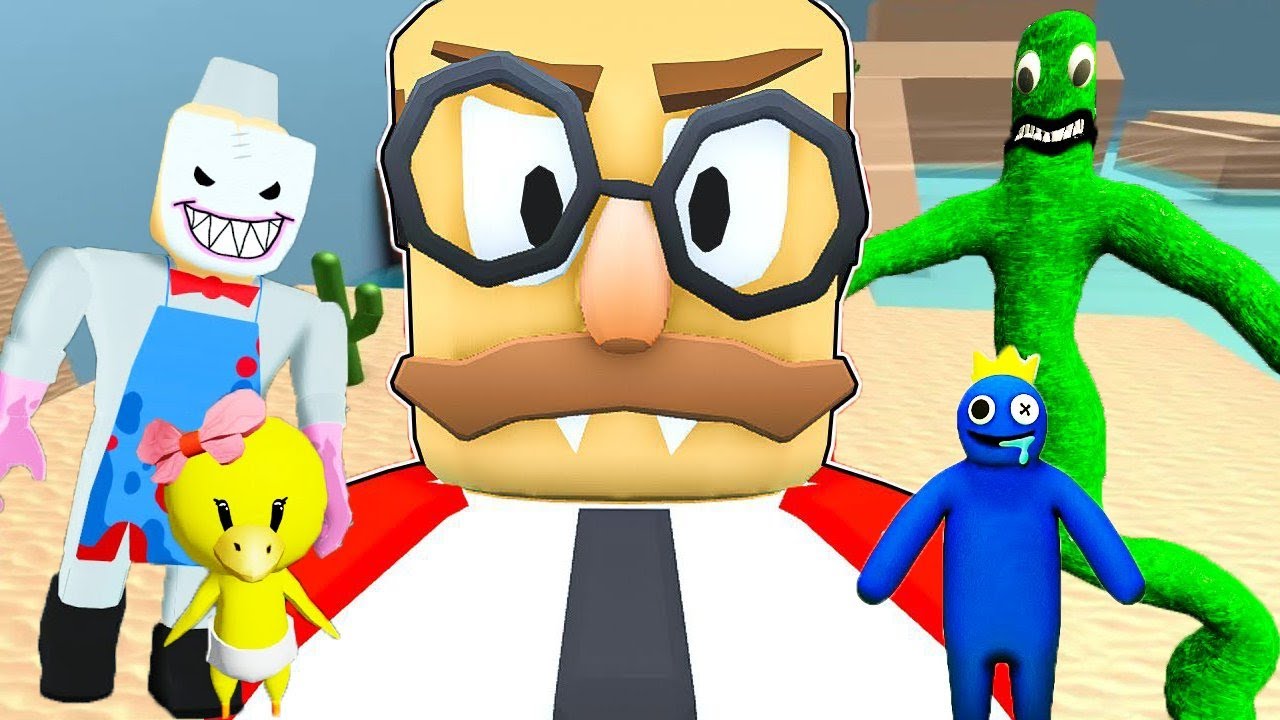 ROBLOX Scary Obby - Carnival, Siren Cop's, Barry's Prison, Miss AniTron ...