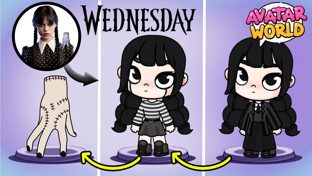 EASY! Making WEDNESDAY 🖤🕸 in AVATAR WORLD🌍 PAZU - YouTube