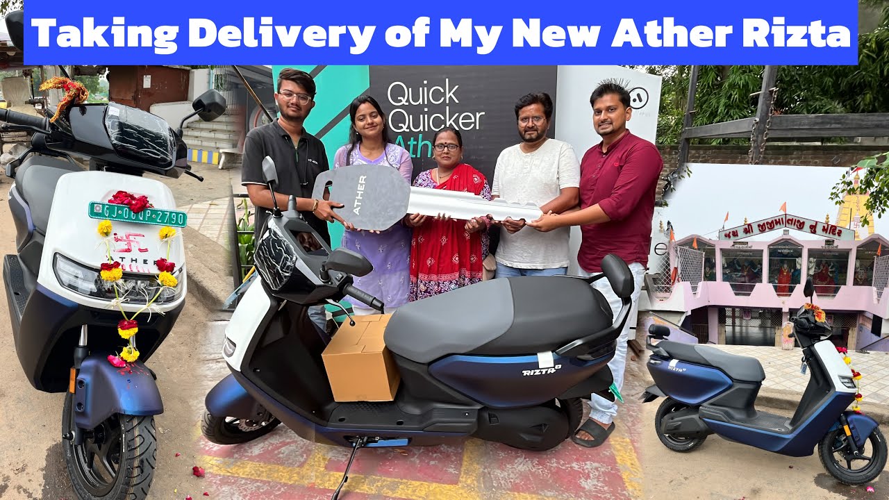 Finally Taking Delivery Of My New Ather Rizta Z - YouTube