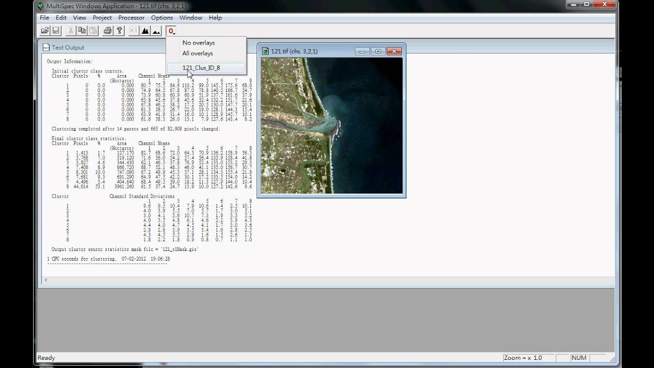 Unsupervised Classification Using MultiSpec - YouTube