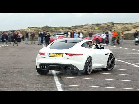 Jaguar F-Type V8 R - Loud Accelerations, BURNOUTS and Drifting!