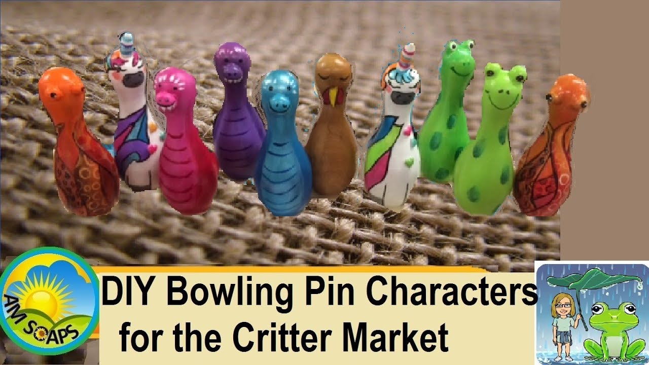 Making bowling pin critters - YouTube