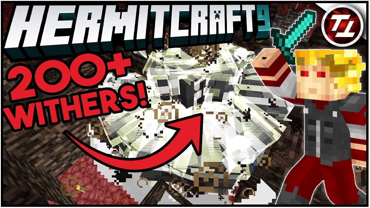 I KILLED 239 WITHERS IN 10 MINUTES! Hermitcraft 9: #10 - YouTube