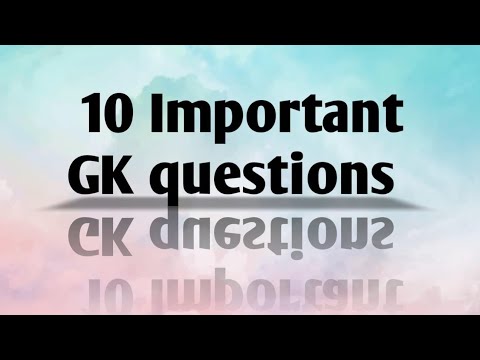 Some important GK questions | Question bank - YouTube