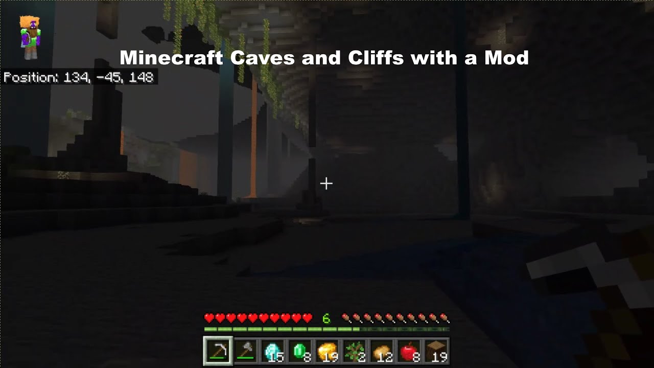 Minecraft Caves and Cliffs with a Mod - YouTube