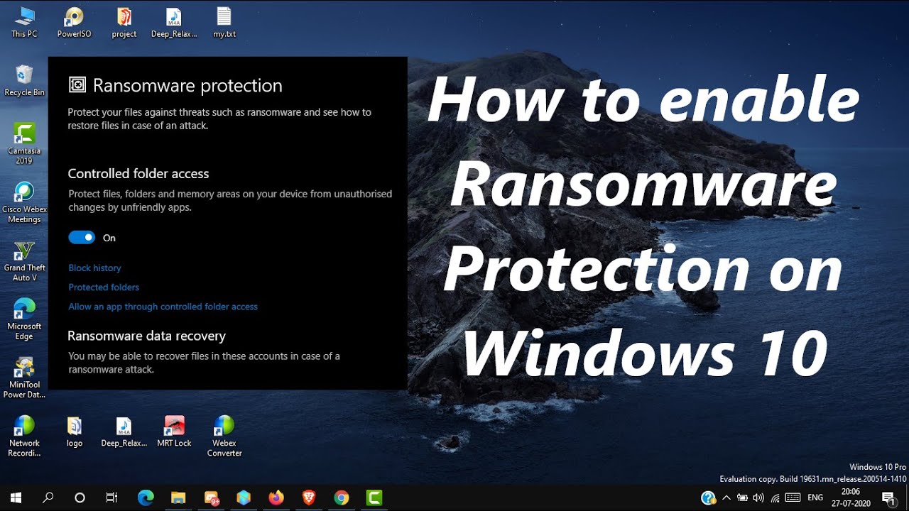 How to enable ransomware protection on Windows 10 - YouTube